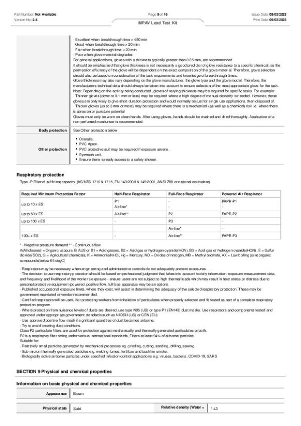 Lead Paint Test Kit – Satefy Information – Master Painters Association ...